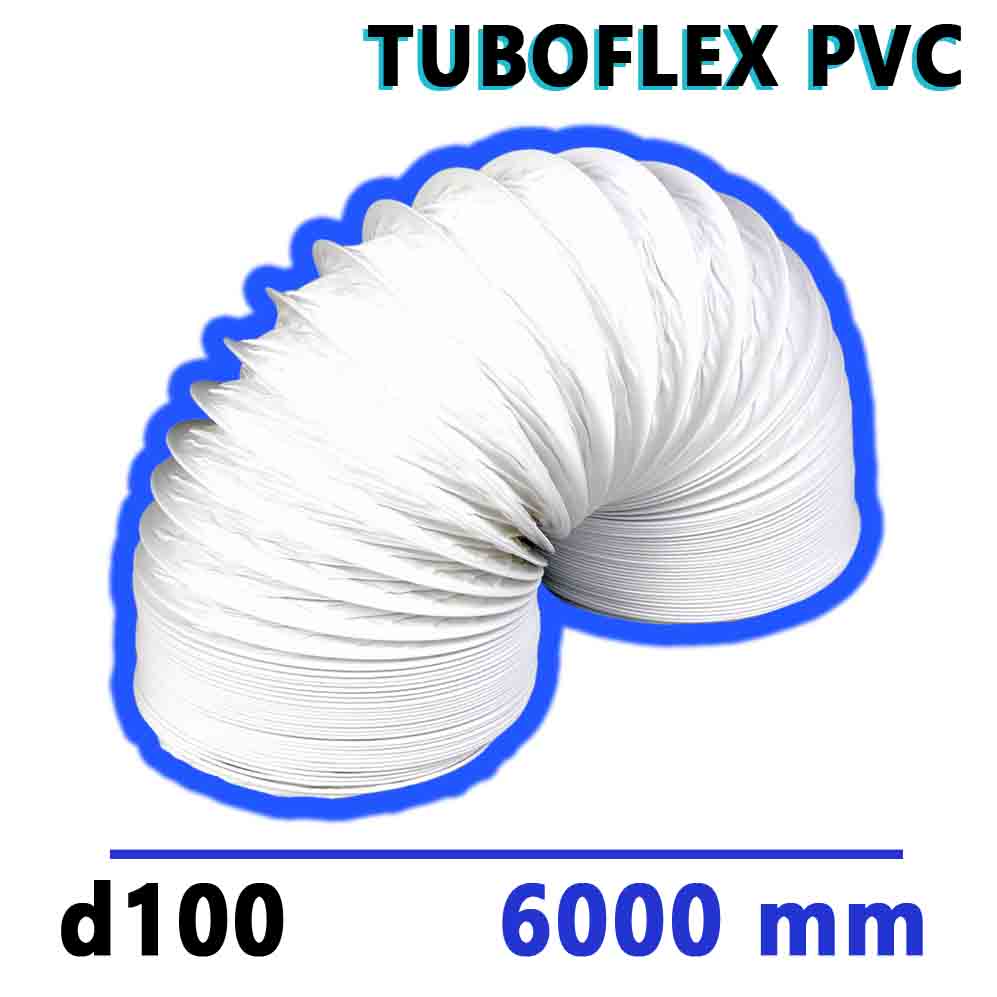 Flexibilní větrací PVC potrubí d100 délka 6000 mm TUBOFLEX MIKAWI 59-3490